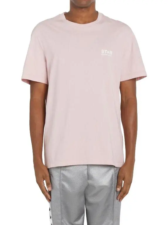GOLDEN GOOSE Big Star Logo Graphic Tee - Pink Lavander/white
