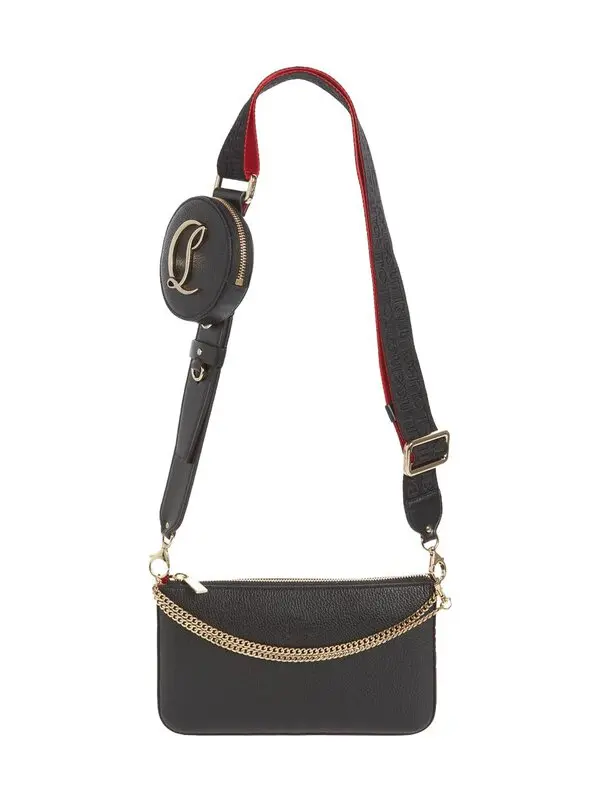 CHRISTIAN LOUBOUTIN Loubila Hybrid Pouch Crossbody - Black/ Loubi/ Black
