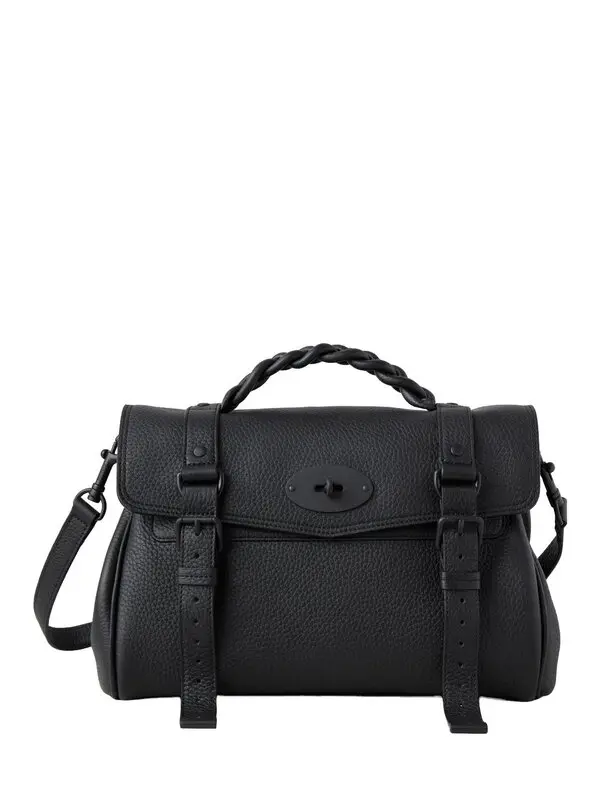 Mulberry Alexa Tonal Leather Satchel - Black