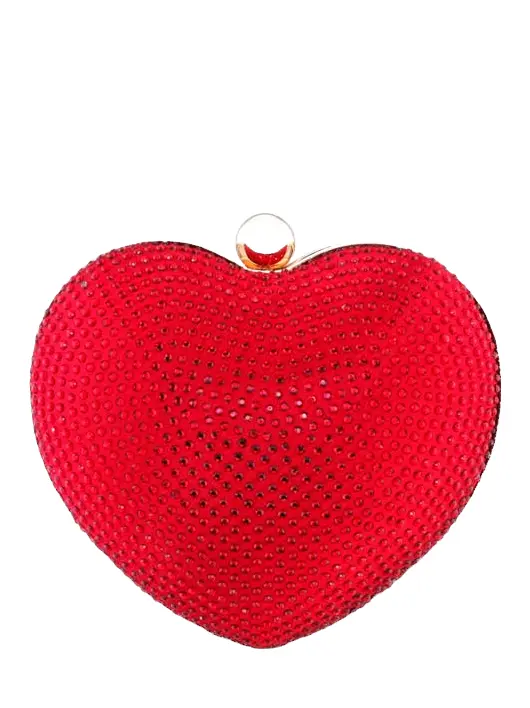 Nina Crystal Embellished Minaudière - Red Rouge