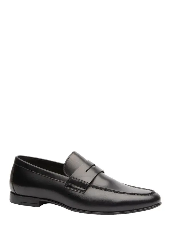 Gordon Rush Morgan Moc Toe Penny Loafer - Black