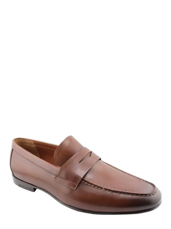 Gordon Rush Morgan Moc Toe Penny Loafer - Tan
