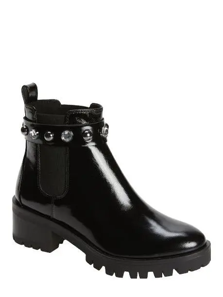 Karl Lagerfeld Paris Porshay Lug Sole Bootie - Black/black