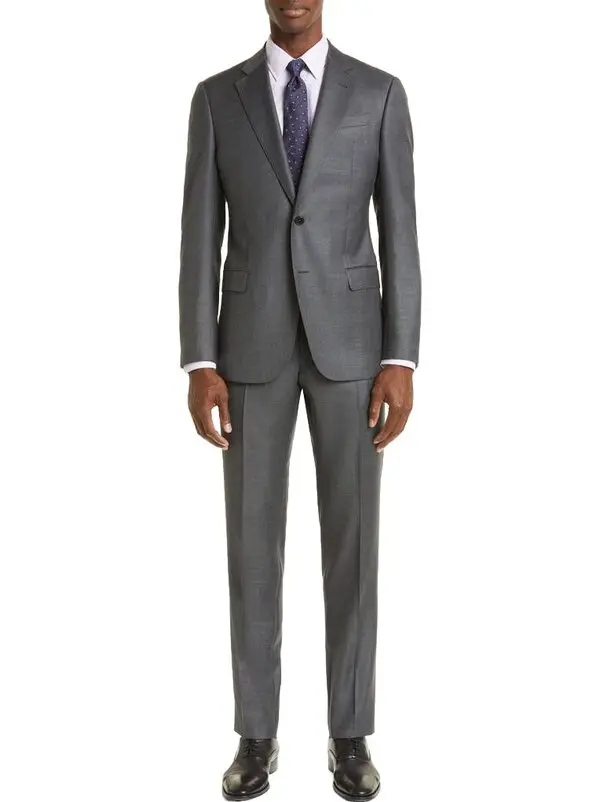 Emporio Armani G-line Mélange Wool Suit - Grey