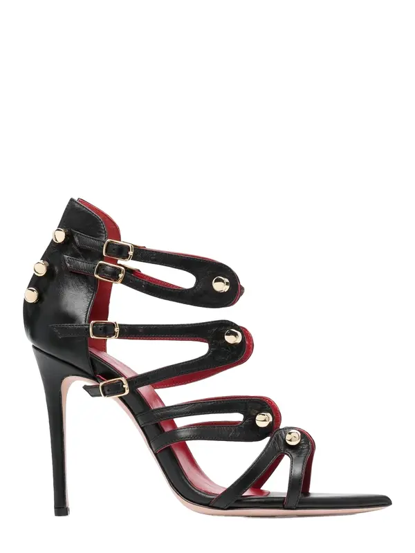 HARDOT 100mm Bar-detail Strappy Sandals - Black