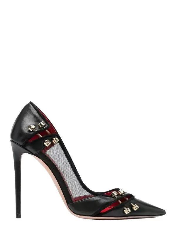 HARDOT 110mm Bar-detail Pumps - Black