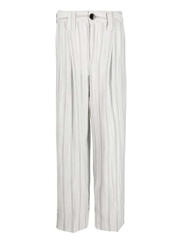 GANNI Striped Suiting Trousers - Grey
