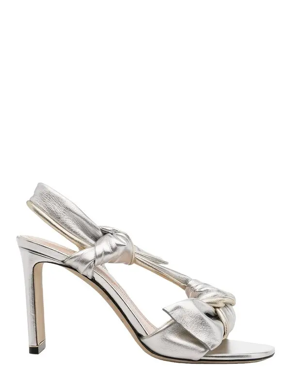 NICHOLAS KIRKWOOD Twist Tie 85mm Sandals - Silver