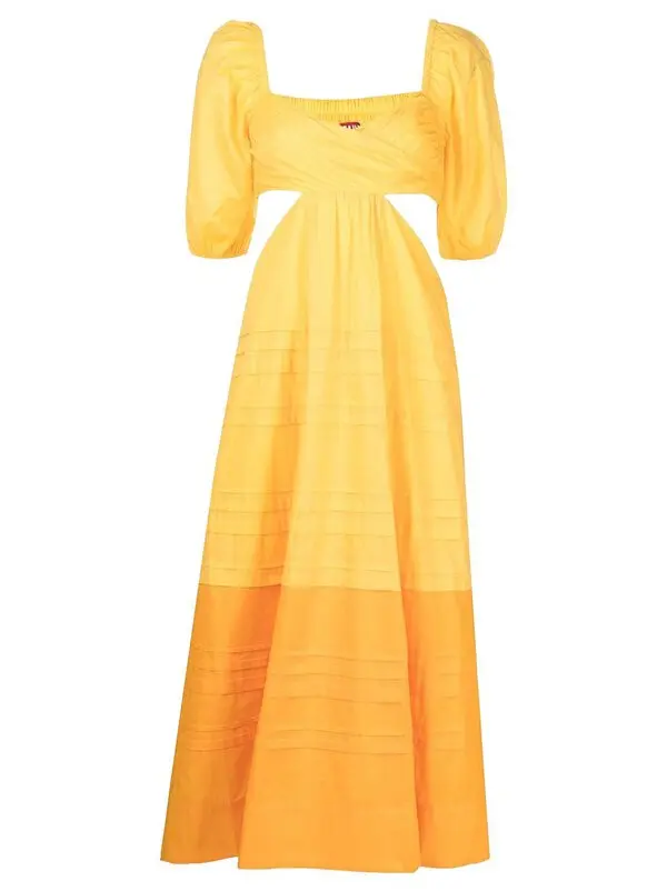 Staud Carina Midi Dress - Yellow