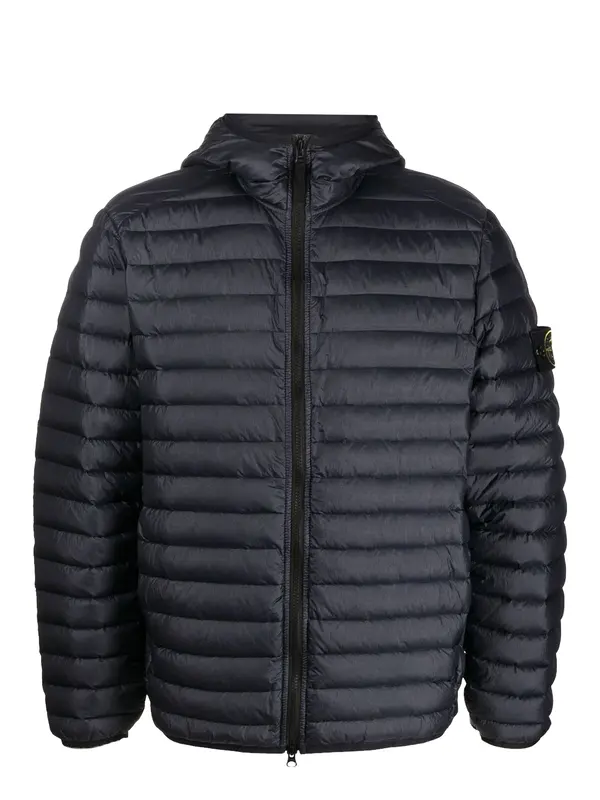 Stone Island Compass-patch Padded Short Jacket - Blue