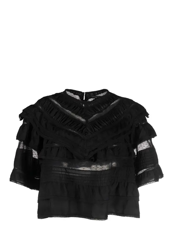 Isabel Marant Cielo Tiered Top - Black