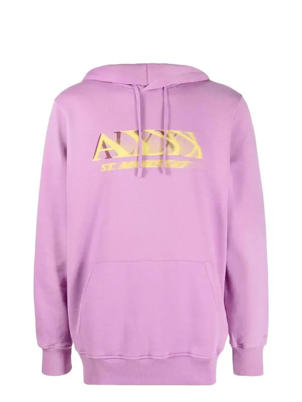 1017 Alyx 9sm Logo-print Drawstring Hoodie - Pink