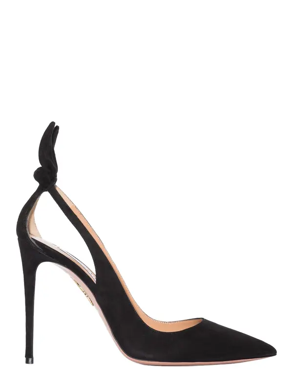 AQUAZZURA 105mm Bow Tie Pumps - Black