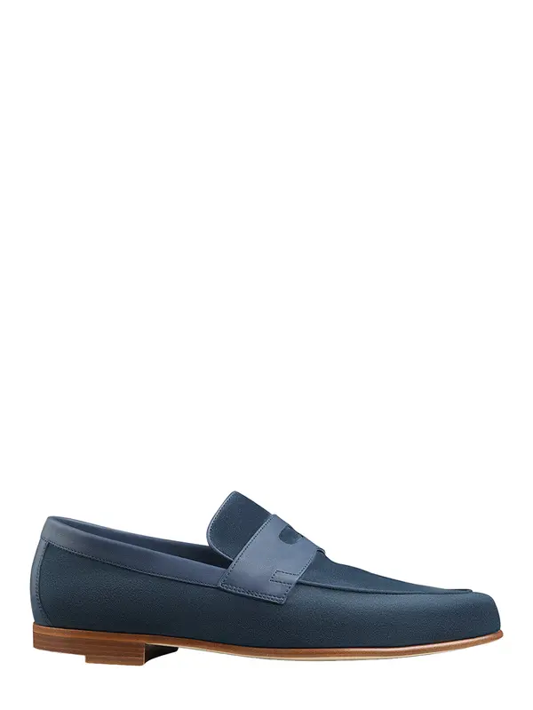 John Lobb Hendra Suede Penny Loafers - Denim