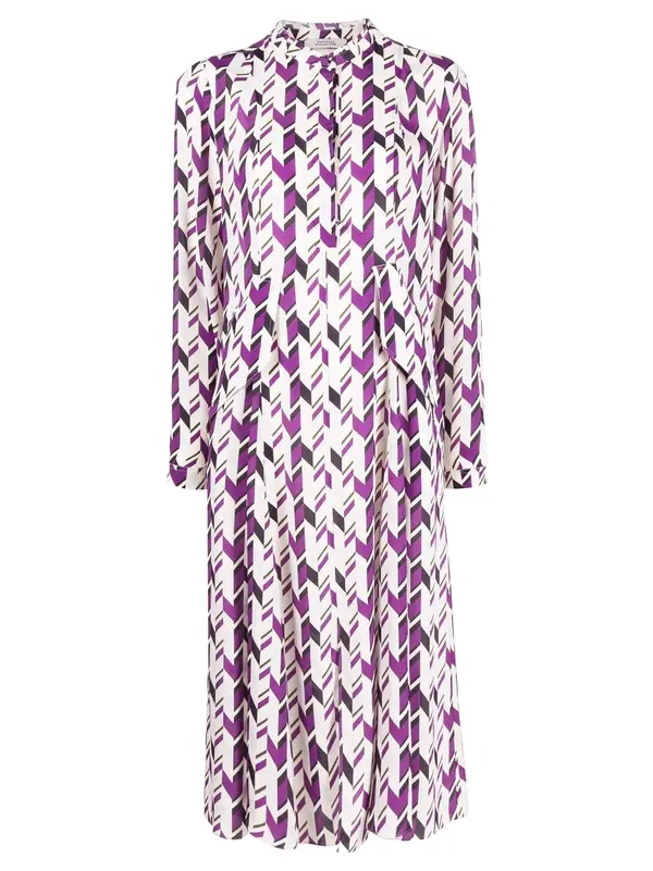 Dorothee Schumacher Geometric Print Midi Dress - Neutrals