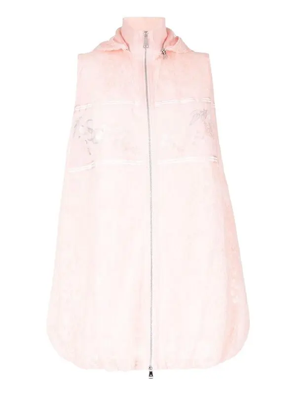 Shiatzy Chen Sleeveless Sequin-embroidered Lace Jacket - Pink
