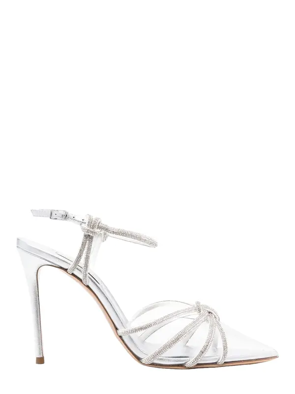 Casadei Knot-detail 120mm Sandals - Silver
