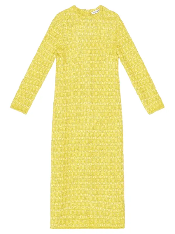 Balenciaga Woven Midi Pencil Dress - Yellow
