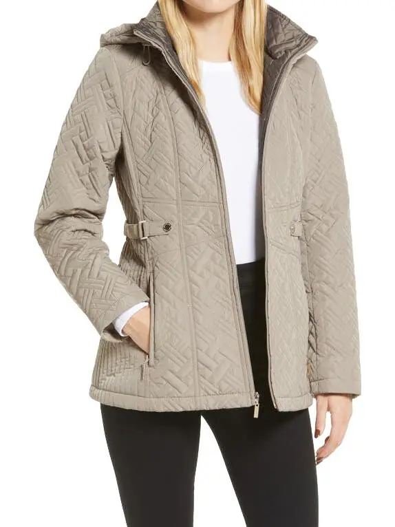 Gallery Quilted Jacket - Mushroom