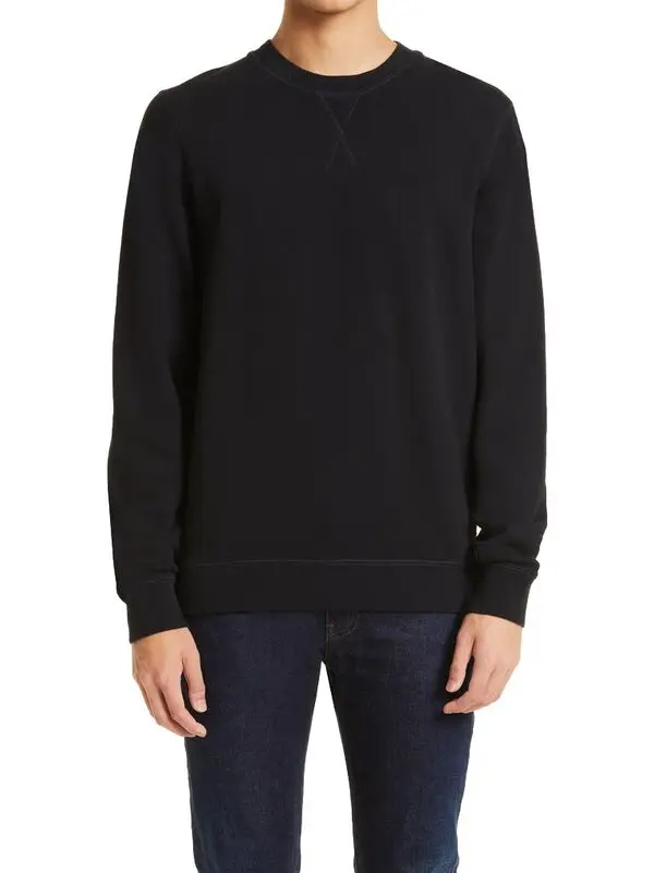 Sunspel Crewneck French Terry Sweatshirt - Black