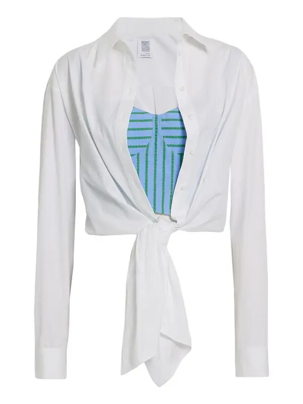 Rosie Assoulin Layered Striped Shirt - White