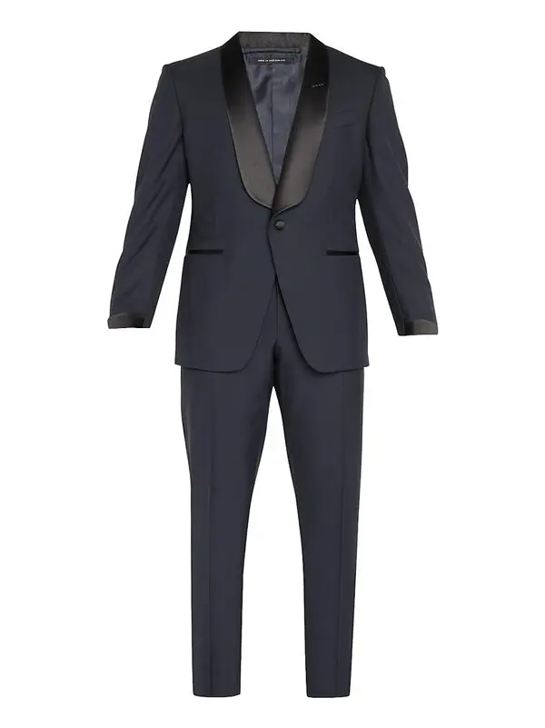 TOM FORD O'connor Shawl Wool Tuxedo - Navy Solid