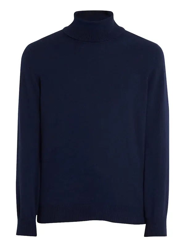 Brunello Cucinelli Cashmere Turtleneck Sweater - Navy