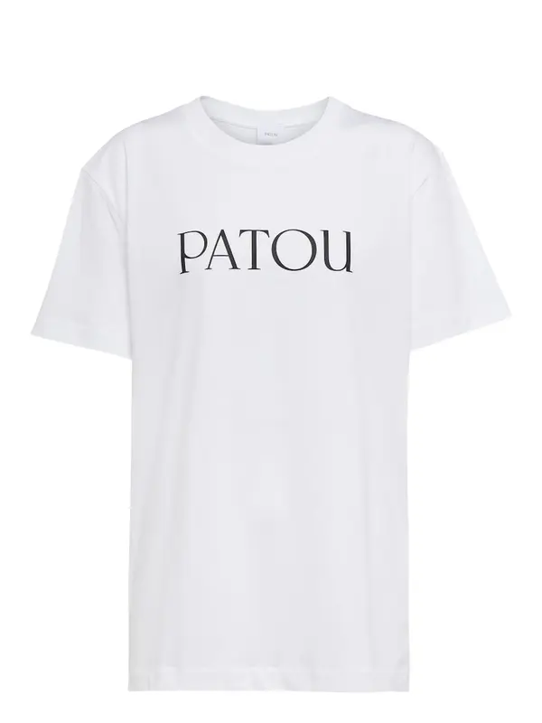 Patou Logo Cotton Jersey T-shirt - White