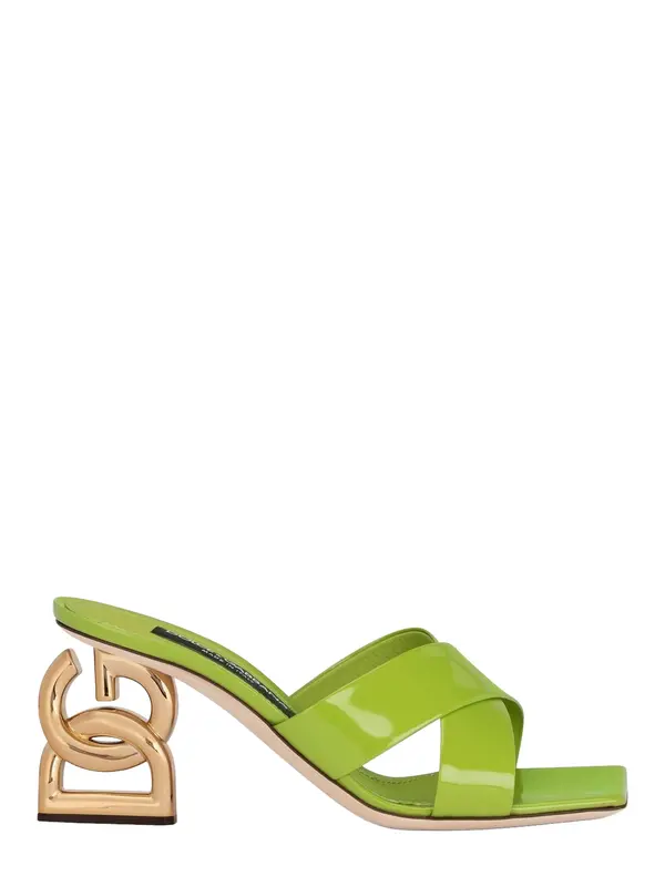 Dolce & Gabbana 75mm Sculpted Heel Sandals - Green