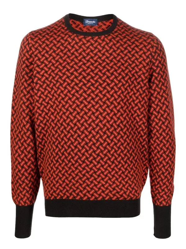 DRUMOHR Patterned Knit Jumper - Red