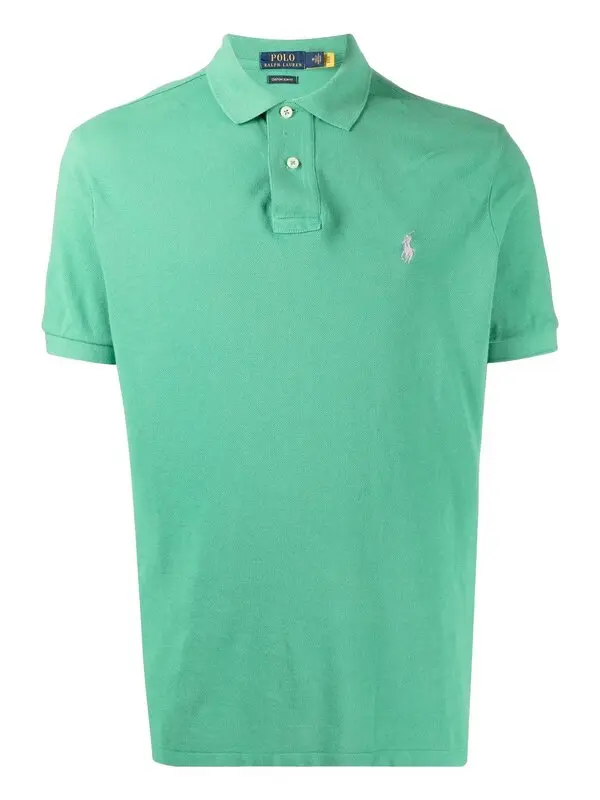 Polo Ralph Lauren Embroidered-logo Short-sleeve Polo Shirt - Green