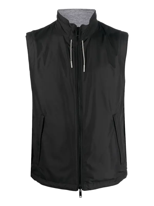 Zegna Reversible Cashmere Gilet - Black
