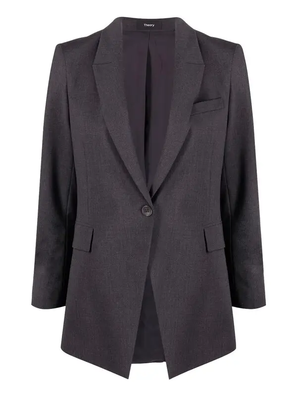 Theory Mélange-effect Blazer - Grey