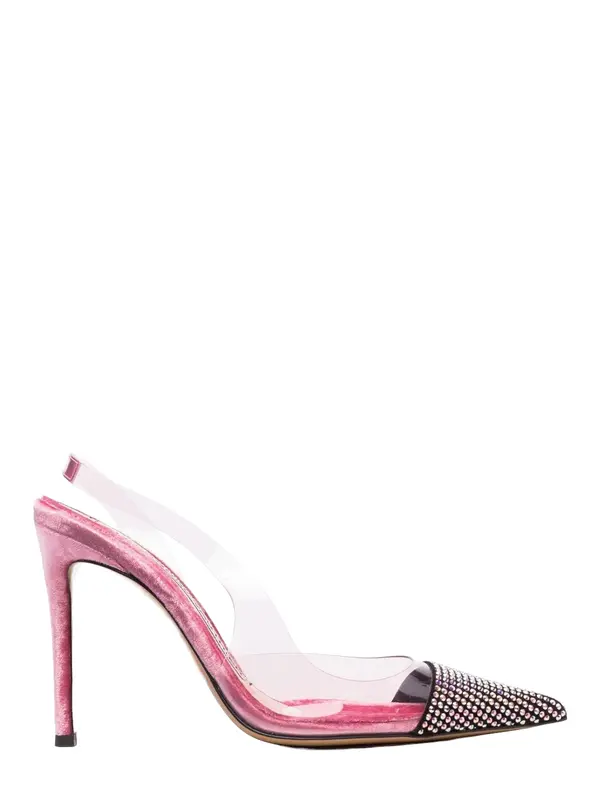 Alexandre Vauthier Rhinestone-embellished Slingback Pumps - Pink