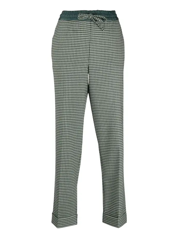 P.a.r.o.s.h Fine-check Tapered Trousers - Green