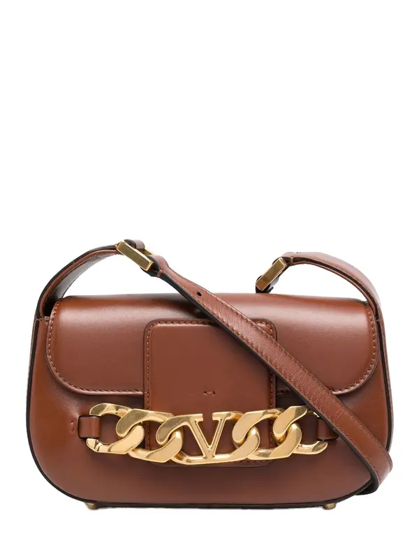 Valentino Garavani Vlogo Leather Crossbody Bag - Brown