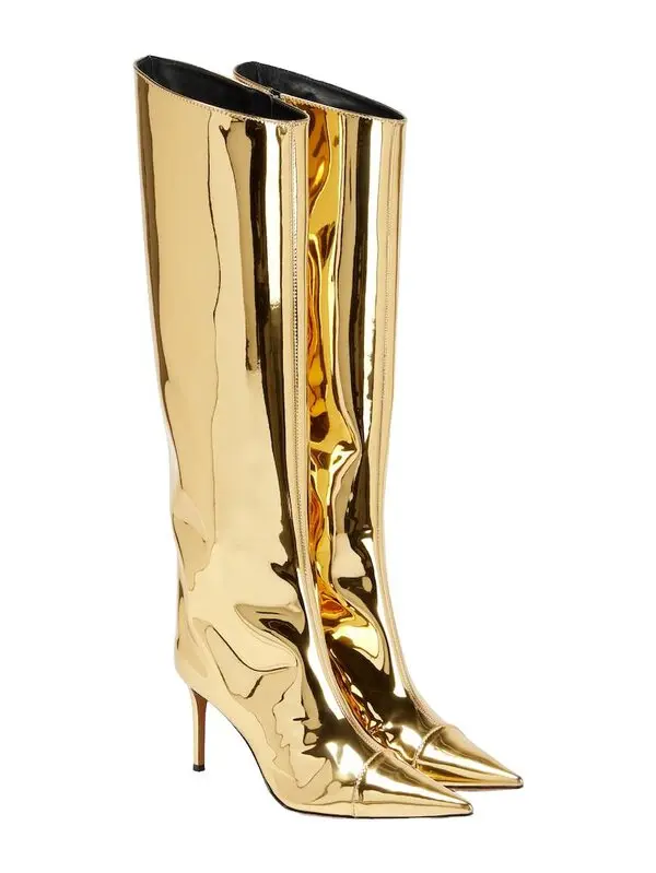 Alexandre Vauthier Alex 85 Metallic Knee-high Boots - Gold
