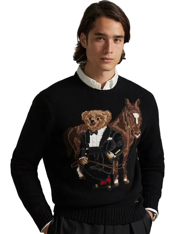 Ralph Lauren Polo Bear Wool Sweater - Polo Black