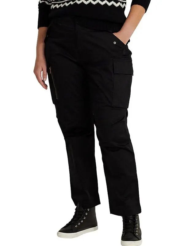 Ralph Lauren Cotton Sateen Cargo Pant - Black