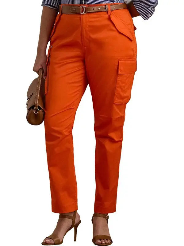 Ralph Lauren Cotton Sateen Cargo Pant - Dusk Orange