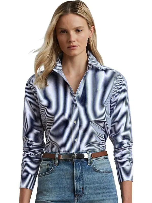 Ralph Lauren Striped Easy Care Cotton Shirt - Blue/white
