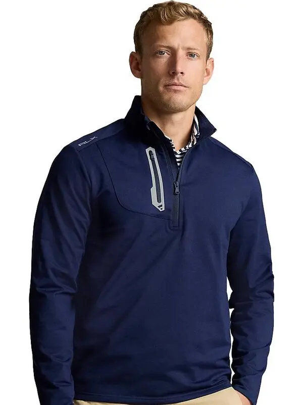 Ralph Lauren Performance Jersey Quarter-zip Pullover - Refined Navy