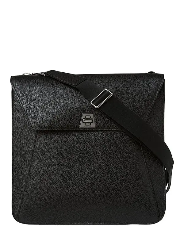 Akris Anouk Calfskin Medium Messenger Bag - Black