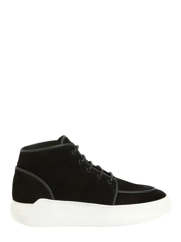 GIUSEPPE ZANOTTI Bevel Mid-top Sneakers - Black