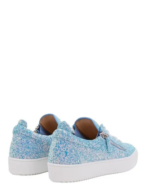 GIUSEPPE ZANOTTI Gail Glitter Low-top Sneakers - Blue