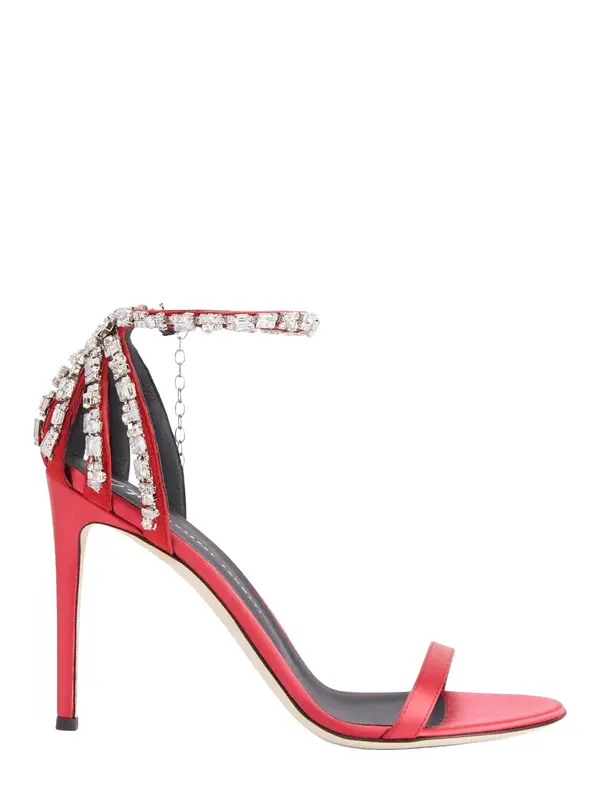 GIUSEPPE ZANOTTI Adele Crystal 105mm Sandals - Pink