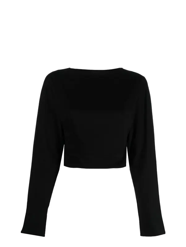 RtA V-neck Cropped Top - Black