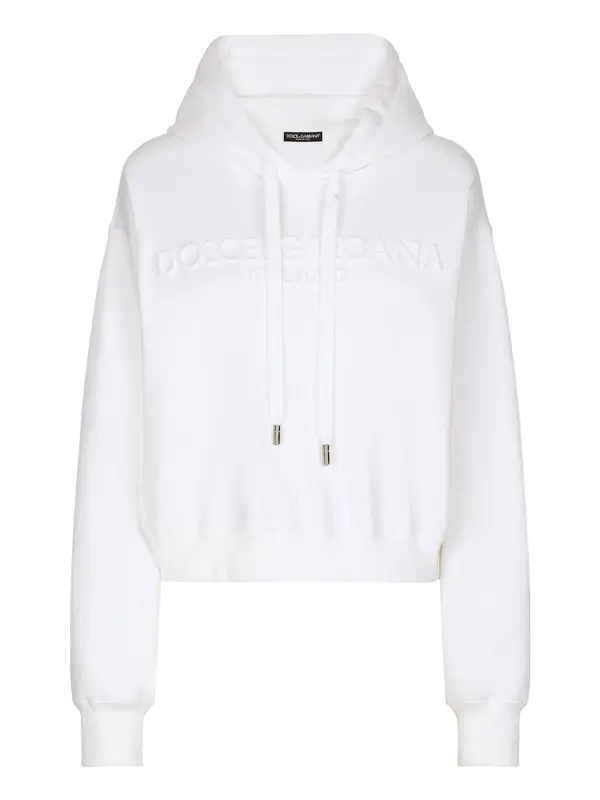 Dolce & Gabbana Logo-embossed Hoodie - White