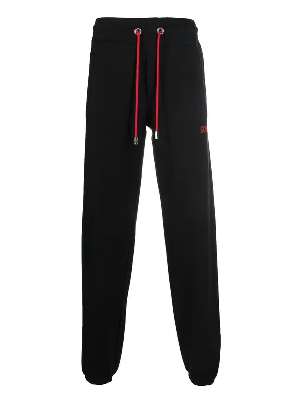 Gcds Tapered-leg Drawstring Trousers - Black