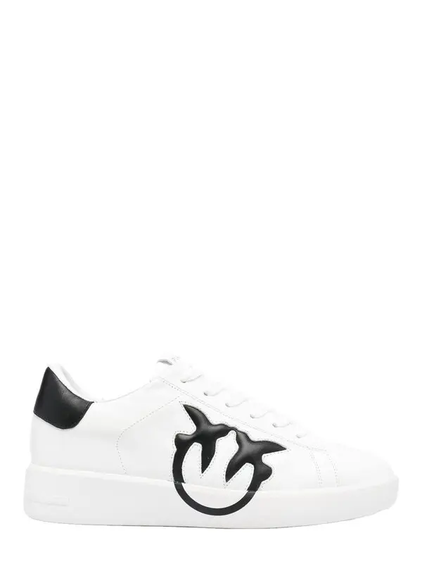 Pinko Side Lovebird-patch Low-top Sneakers - White